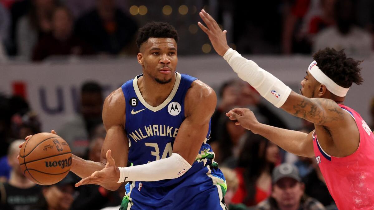 NBA result: Giannis Antetokounmpo’s triple-double lifts Milwaukee Bucks over Washington Wizards ...